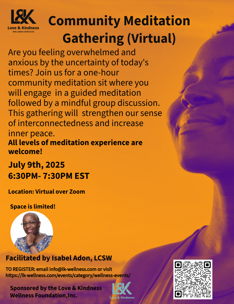 Community Meditation Gathering (Virtual Event) - Love and Kindness